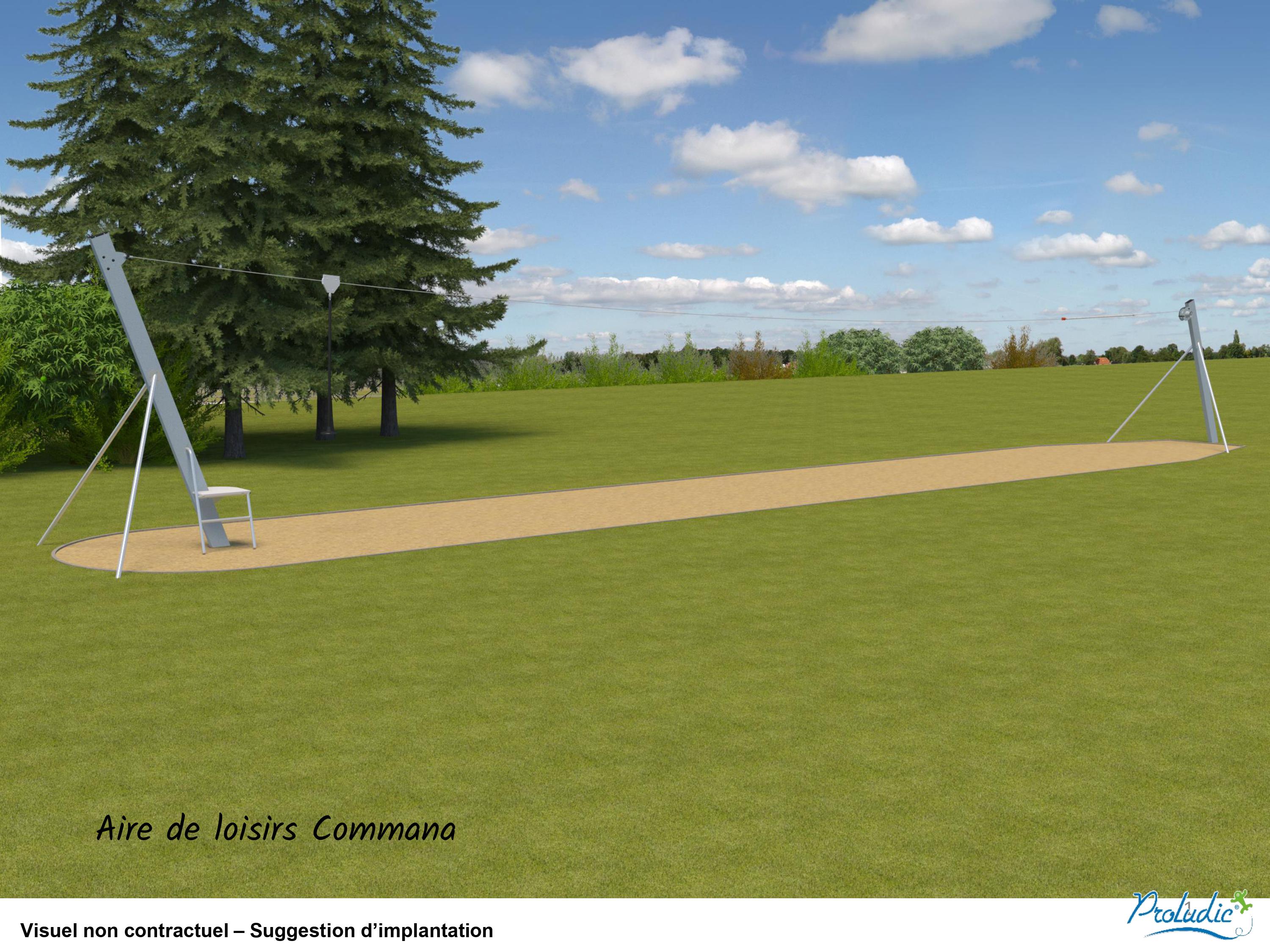 Installation d'une tyrolienne plaine des sports à Commana | Jeunes en ...